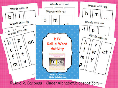 DIY: Roll A Word Activity - Kinder Alphabet