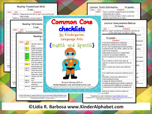 Super Hero I CAN Posters for Common Core Standards - Kinder Alphabet