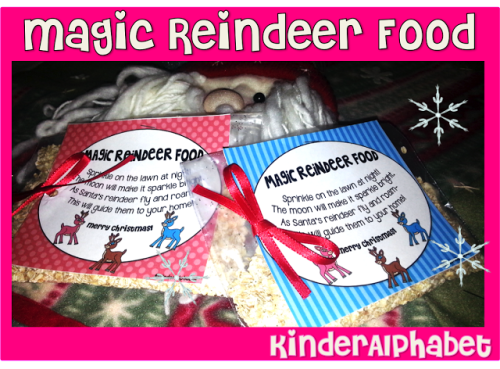 Magic Reindeer Food Freebie - Kinder Alphabet