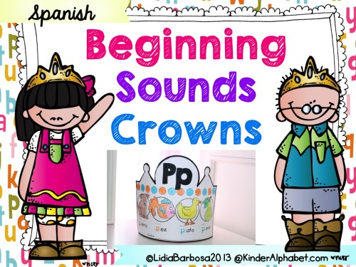 Beginning Sounds Crowns - Kinder Alphabet