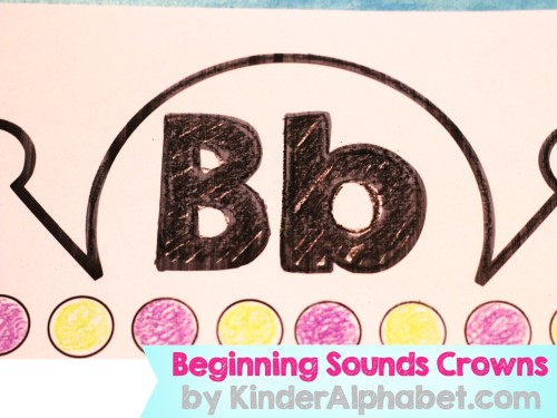 Beginning Sounds Crowns - Kinder Alphabet