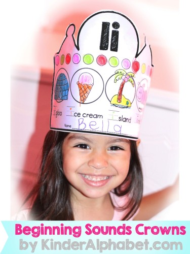 Beginning Sounds Crowns - Kinder Alphabet