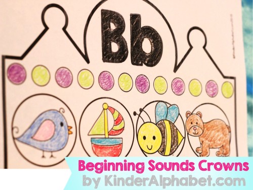 Beginning Sounds Crowns - Kinder Alphabet