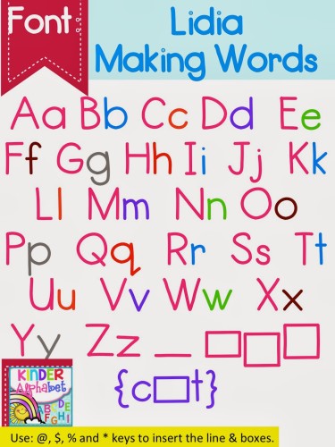 Phonics Fonts for Teachers - Kinder Alphabet