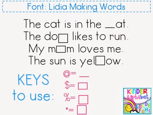 Phonics Fonts for Teachers - Kinder Alphabet