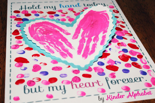 Valentine's Day craft and Classroom Organization - Kinder Alphabet