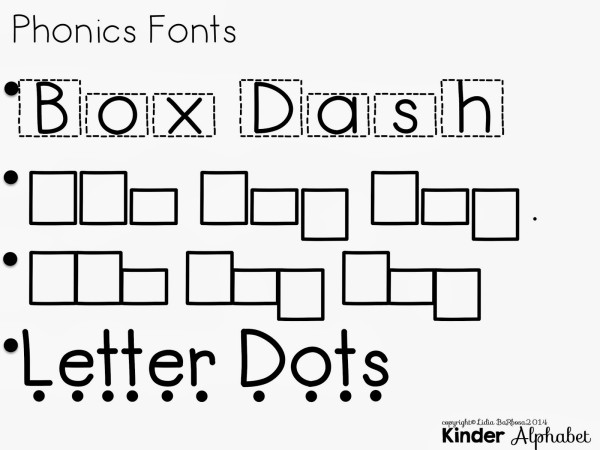 Phonics Fonts for Teachers Update - Kinder Alphabet