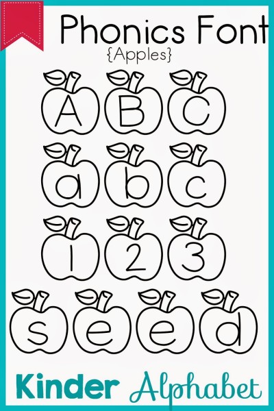Phonics Fonts for Teachers Update - Kinder Alphabet