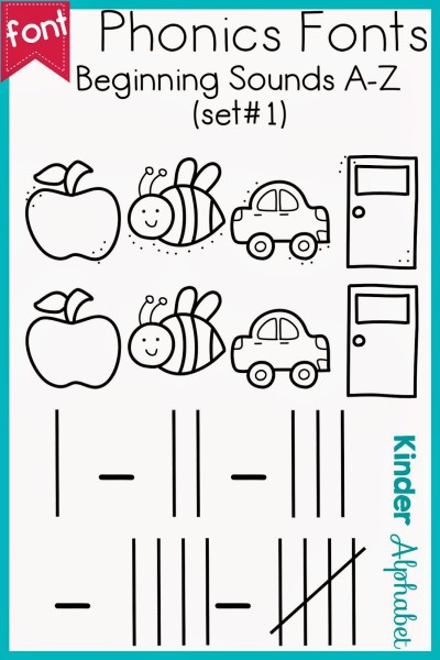 Phonics Fonts for Teachers Update - Kinder Alphabet