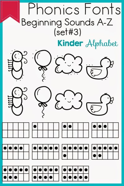 Phonics Fonts for Teachers Update - Kinder Alphabet