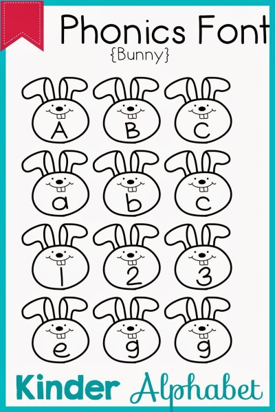 Phonics Fonts for Teachers Update - Kinder Alphabet