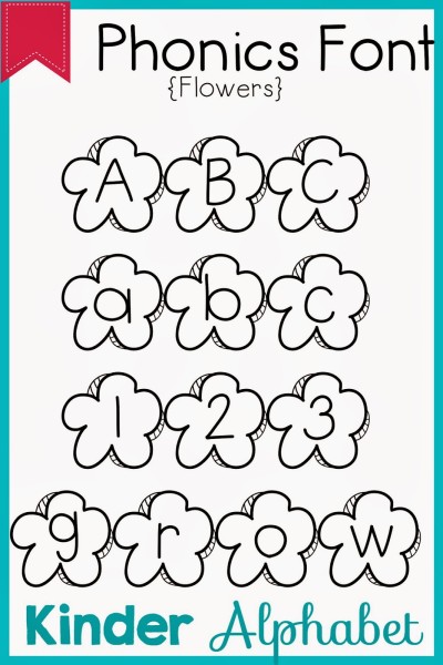 Phonics Fonts for Teachers Update - Kinder Alphabet