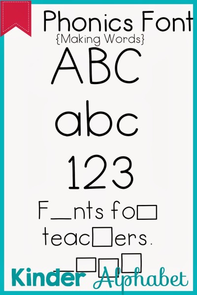Phonics Fonts for Teachers Update - Kinder Alphabet