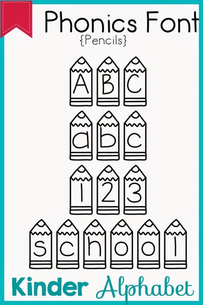 Phonics Fonts for Teachers Update - Kinder Alphabet