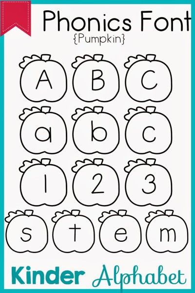 Phonics Fonts for Teachers Update - Kinder Alphabet