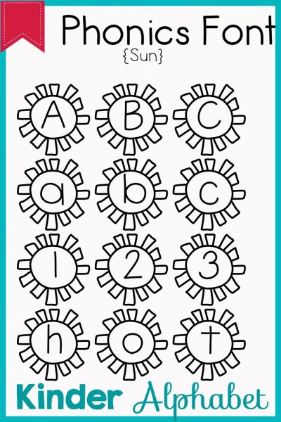 Phonics Fonts for Teachers Update - Kinder Alphabet