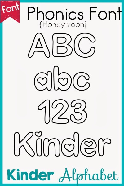 Phonics Fonts for Teachers Update - Kinder Alphabet