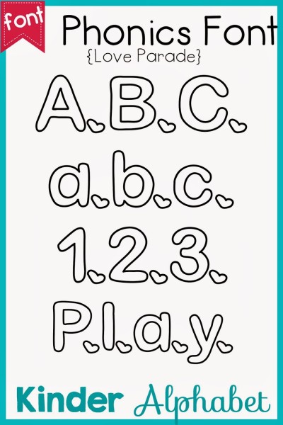 Phonics Fonts for Teachers Update - Kinder Alphabet
