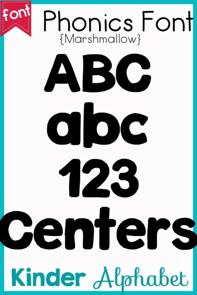 Phonics Fonts for Teachers Update - Kinder Alphabet