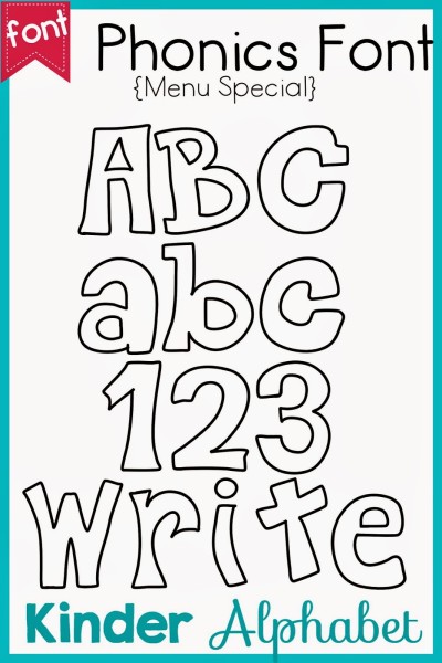 Phonics Fonts for Teachers Update - Kinder Alphabet
