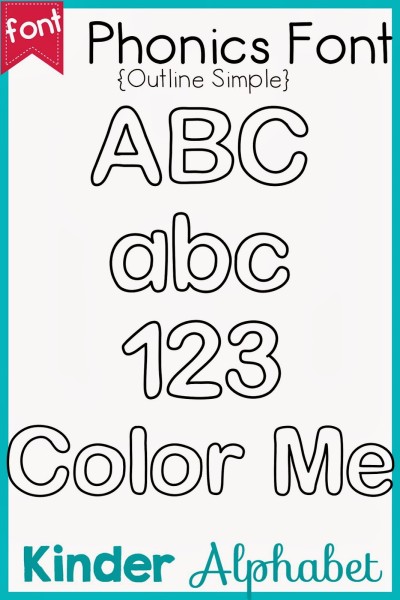 Phonics Fonts for Teachers Update - Kinder Alphabet