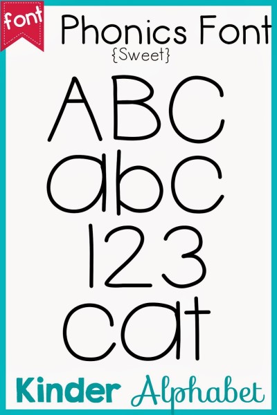 Phonics Fonts for Teachers Update - Kinder Alphabet