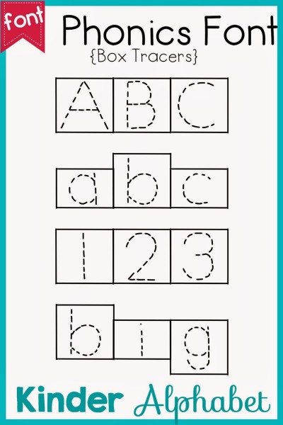 Phonics Fonts for Teachers Update - Kinder Alphabet