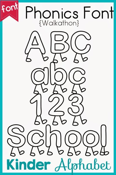 Phonics Fonts for Teachers Update - Kinder Alphabet