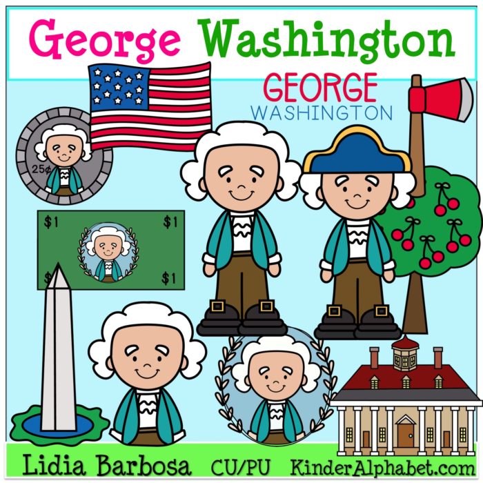 President's Day Clipart - Kinder Alphabet