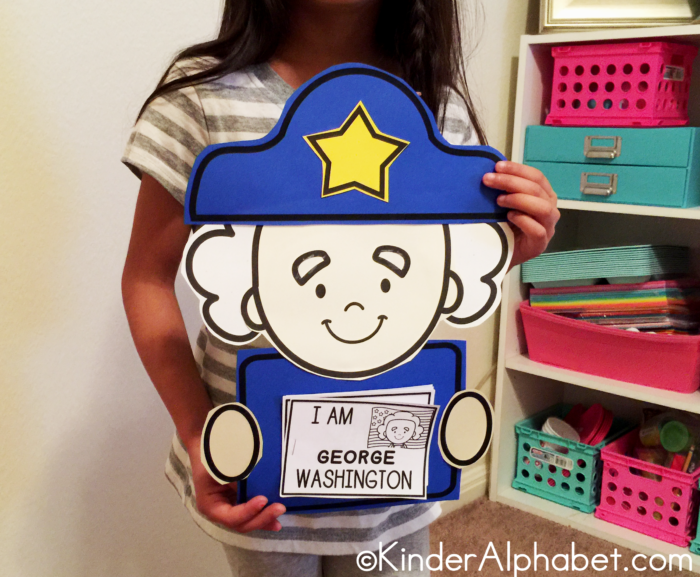 George Washington and Abraham Lincoln Crafts - Kinder Alphabet
