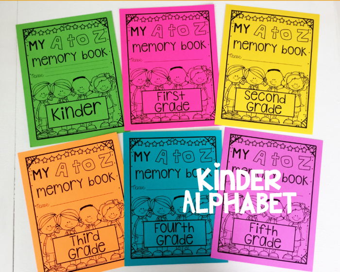 End of Year A to Z Memory Book - Kinder Alphabet