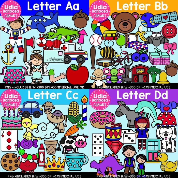 Alphabet Clipart Super Mega Bundle - Kinder Alphabet