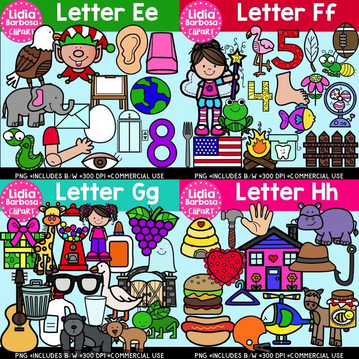 Alphabet Clipart Super Mega Bundle - Kinder Alphabet