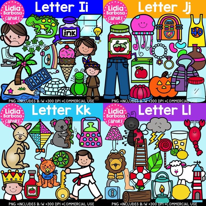 Alphabet Clipart Super Mega Bundle - Kinder Alphabet