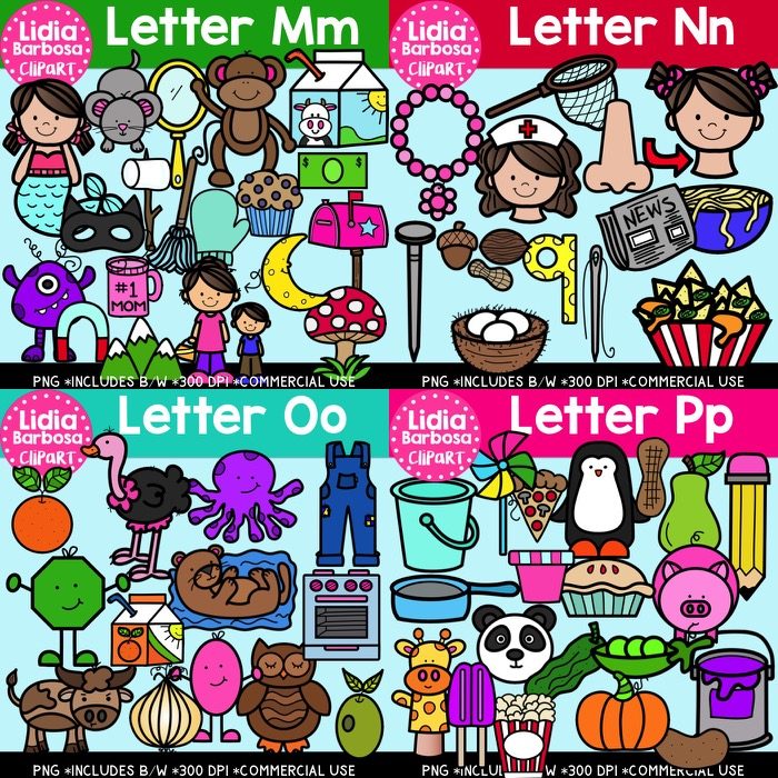 Alphabet Clipart Super Mega Bundle - Kinder Alphabet