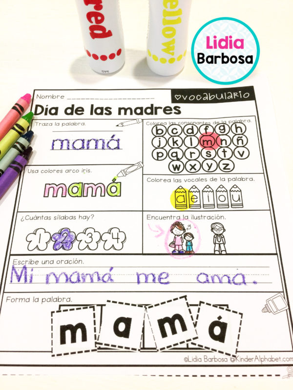 Mother's Day Word Work Printables - Kinder Alphabet